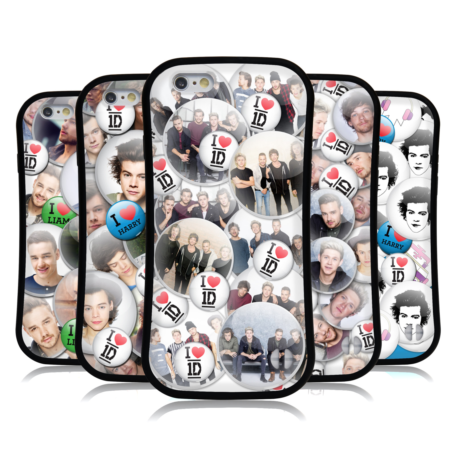 OFFICIAL ONE DIRECTION 1D BUTTON PINS HYBRID CASE FOR APPLE & SAMSUNG ...