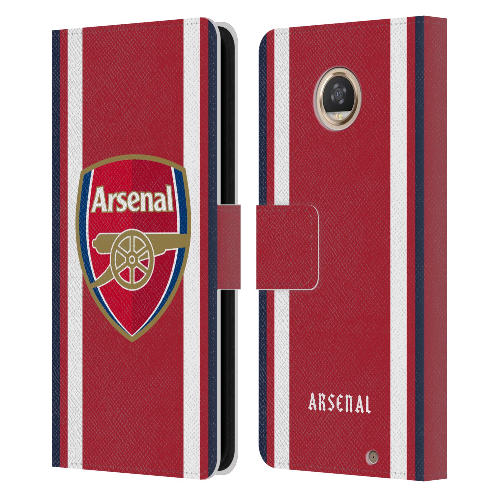 OFFICIAL ARSENAL FC 2021/22 CREST KIT LEATHER BOOK CASE FOR MOTOROLA ...
