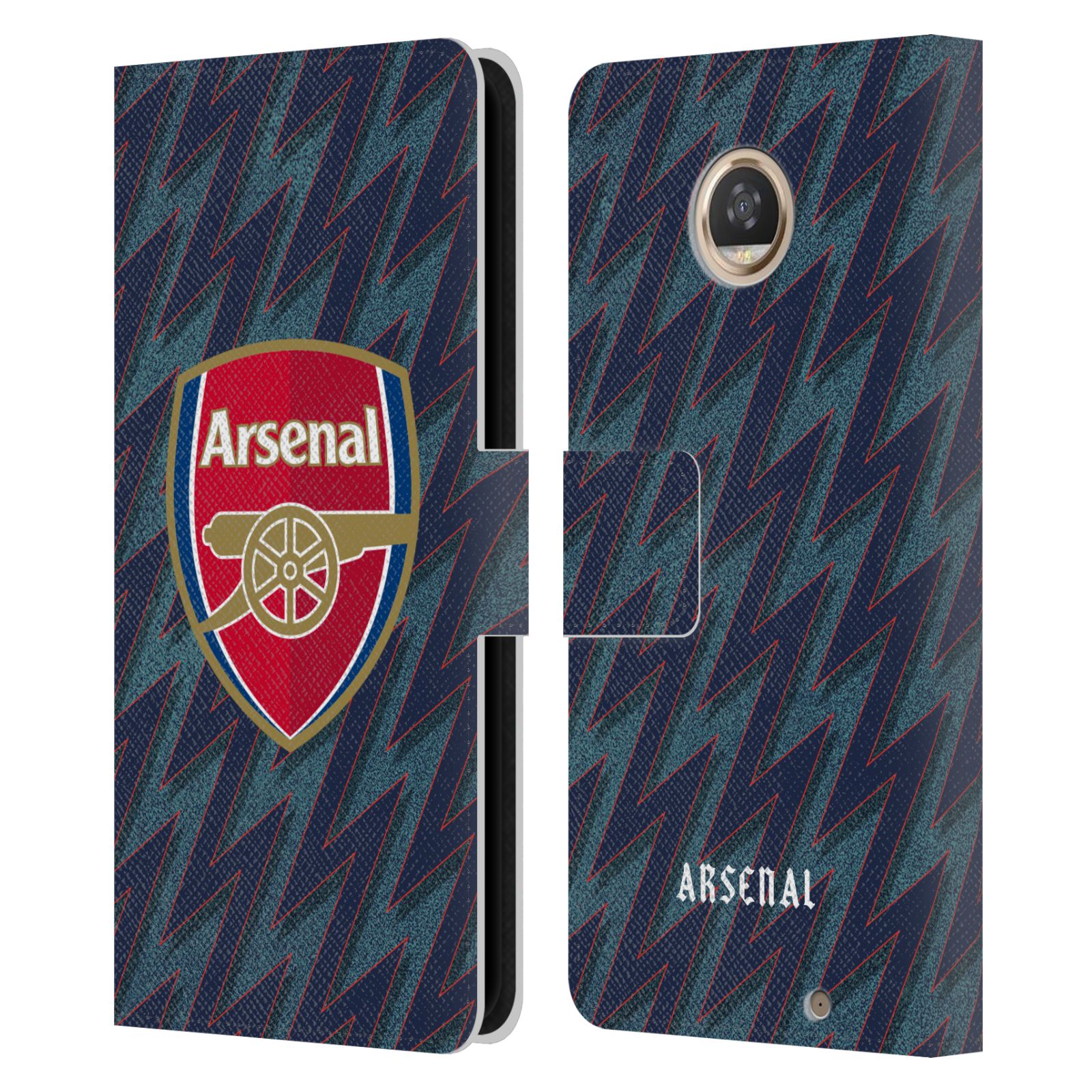 OFFICIAL ARSENAL FC 2021/22 CREST KIT LEATHER BOOK CASE FOR MOTOROLA ...