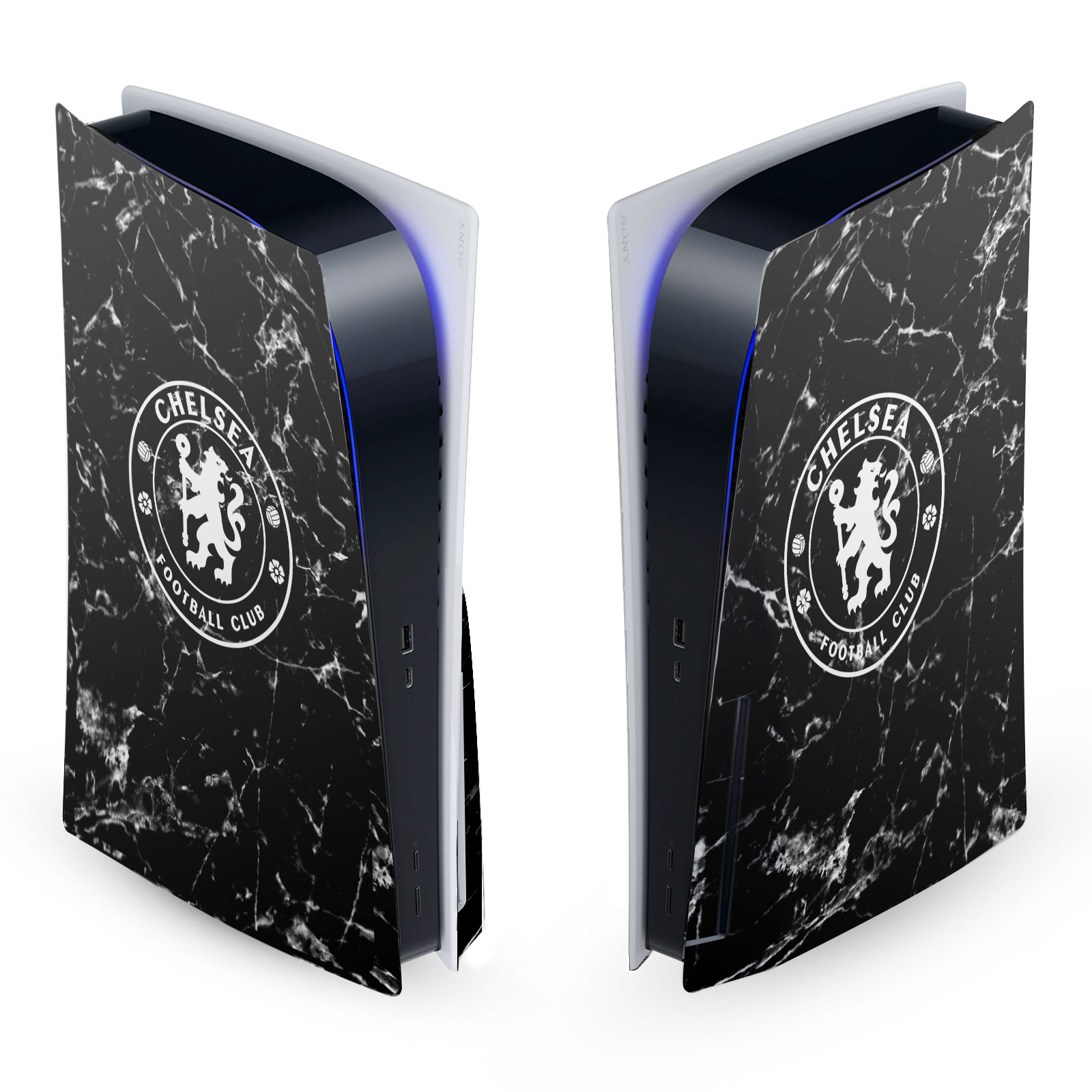 CHELSEA FOOTBALL CLUB MIXED LOGO VINYL SKIN FOR SONY PS5 DISC EDITION ...