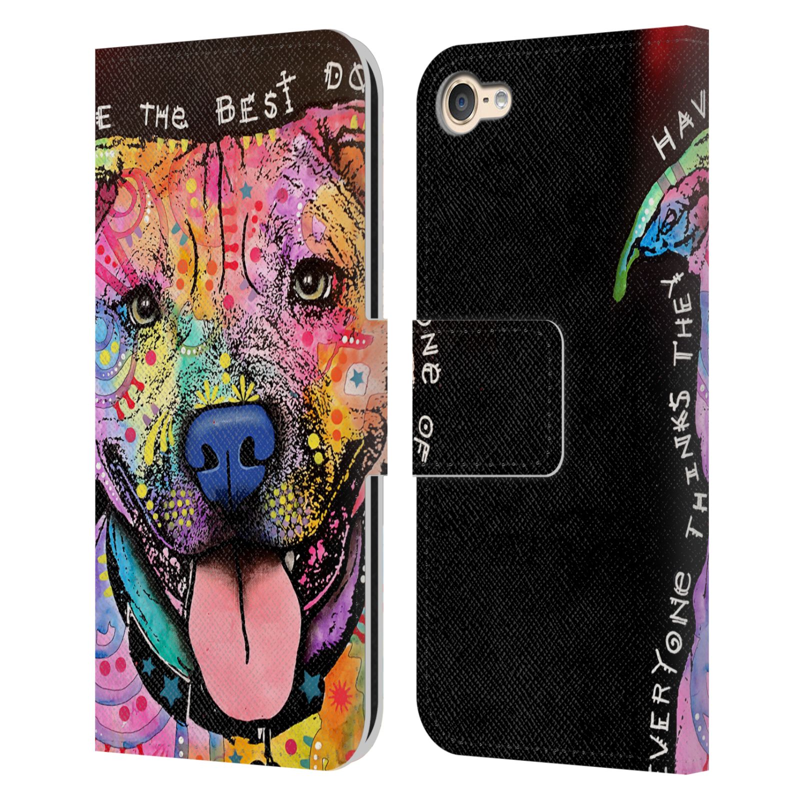 DEAN RUSSO DOGS 3 LEATHER BOOK WALLET CASE COVER FOR APPLE iPOD TOUCH ...