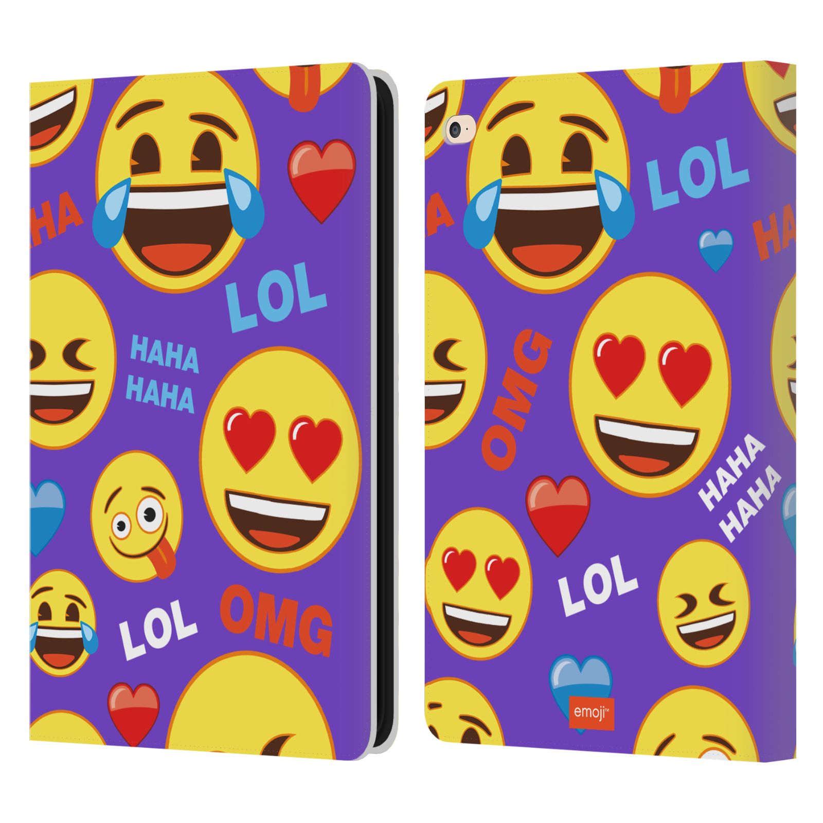 OFFICIAL EMOJI FLAT LEATHER BOOK WALLET CASE COVER FOR APPLE iPAD | eBay