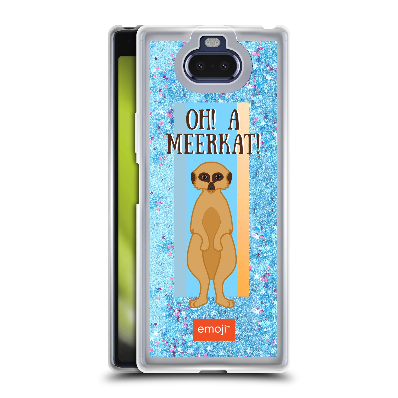 OFFICIAL EMOJI ® Meerkat Light Blue Hybrid Liquid Glitter For Sony ...