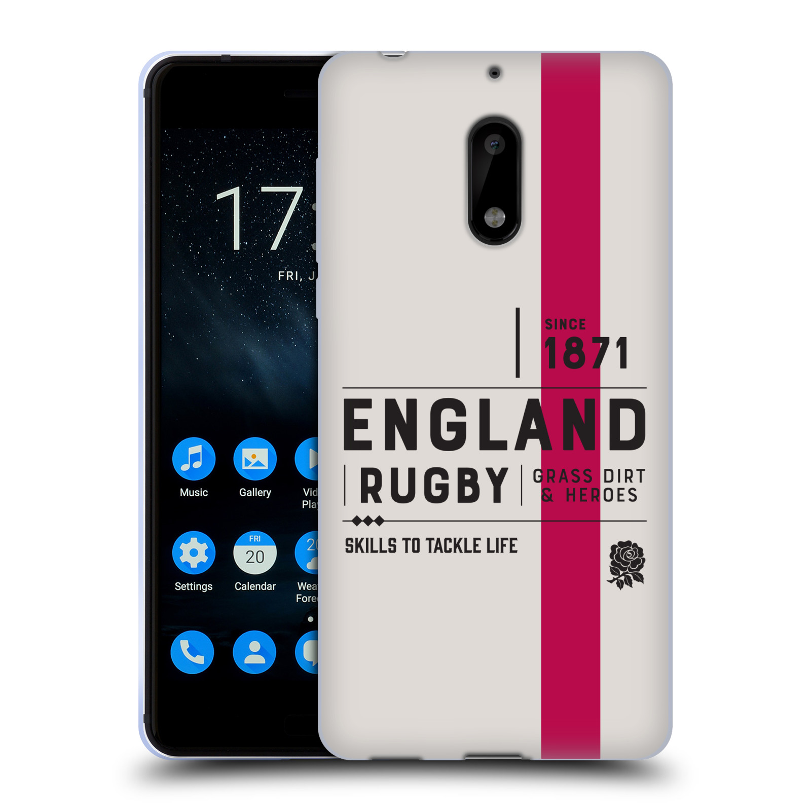 OFFICIAL ENGLAND RUGBY UNION 2017/18 HERITAGE SOFT GEL CASE FOR NOKIA ...