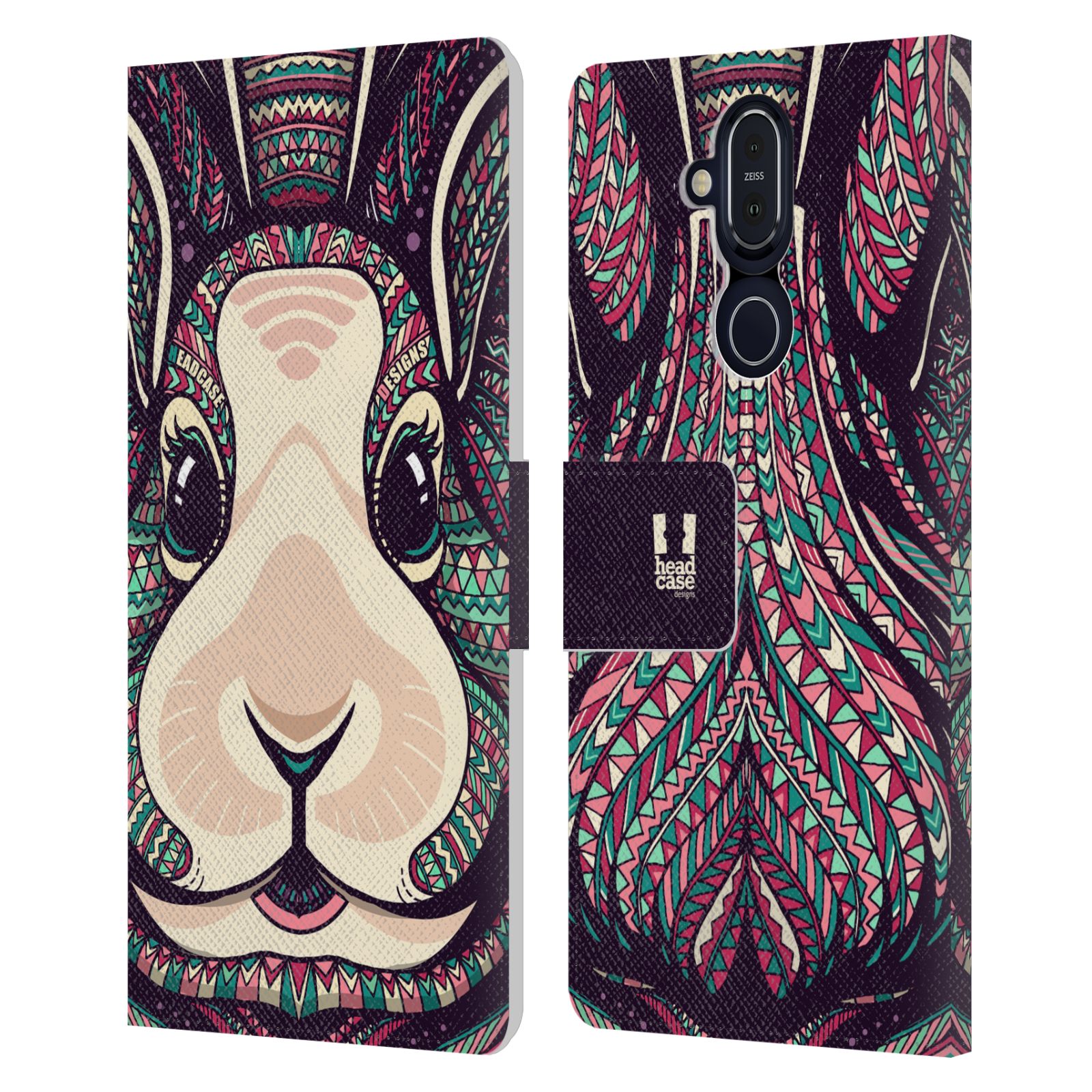 HEAD CASE DESIGNS AZTEC ANIMAL FACES 2 LEATHER BOOK WALLET CASE FOR ...