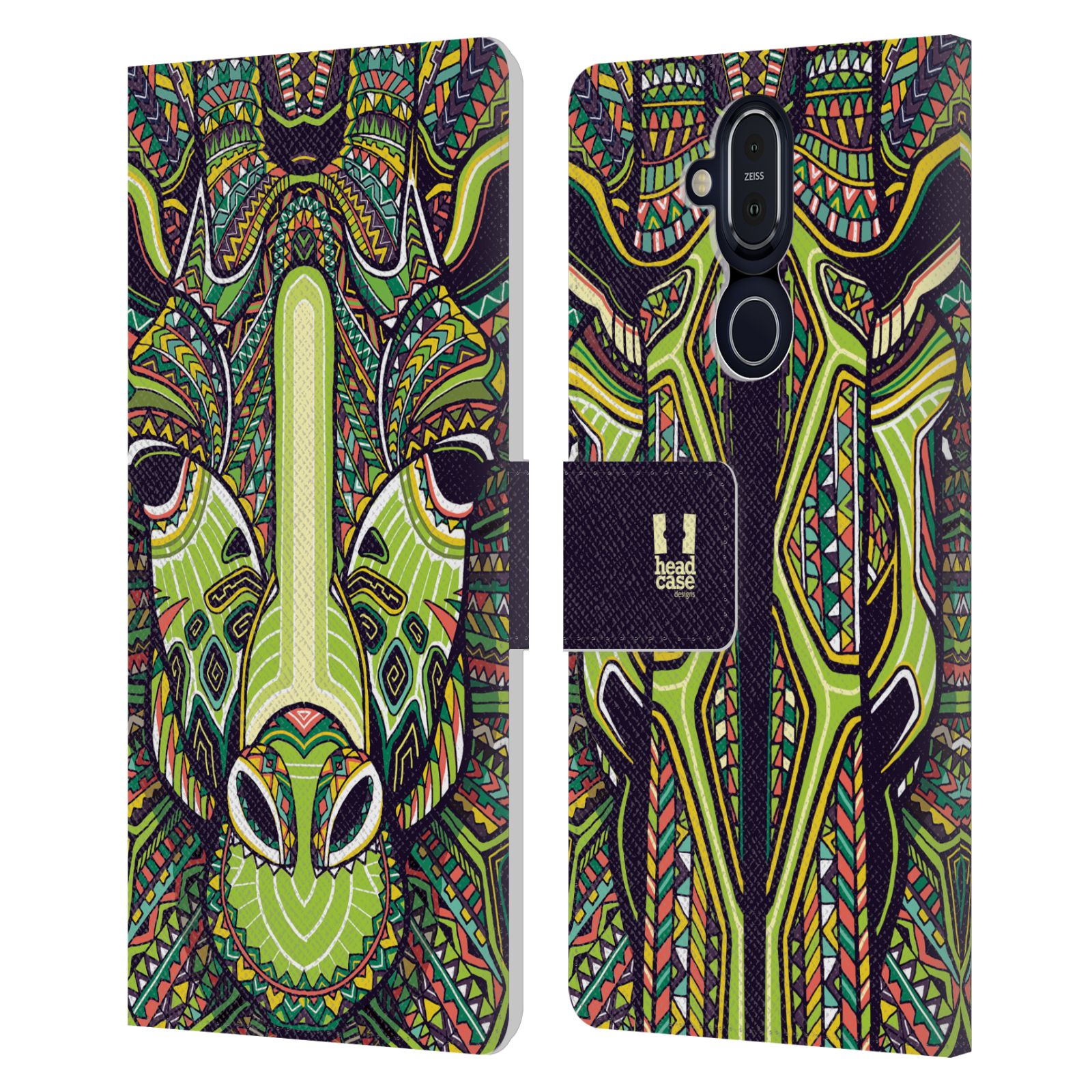 HEAD CASE DESIGNS AZTEC ANIMAL FACES 2 LEATHER BOOK WALLET CASE FOR ...