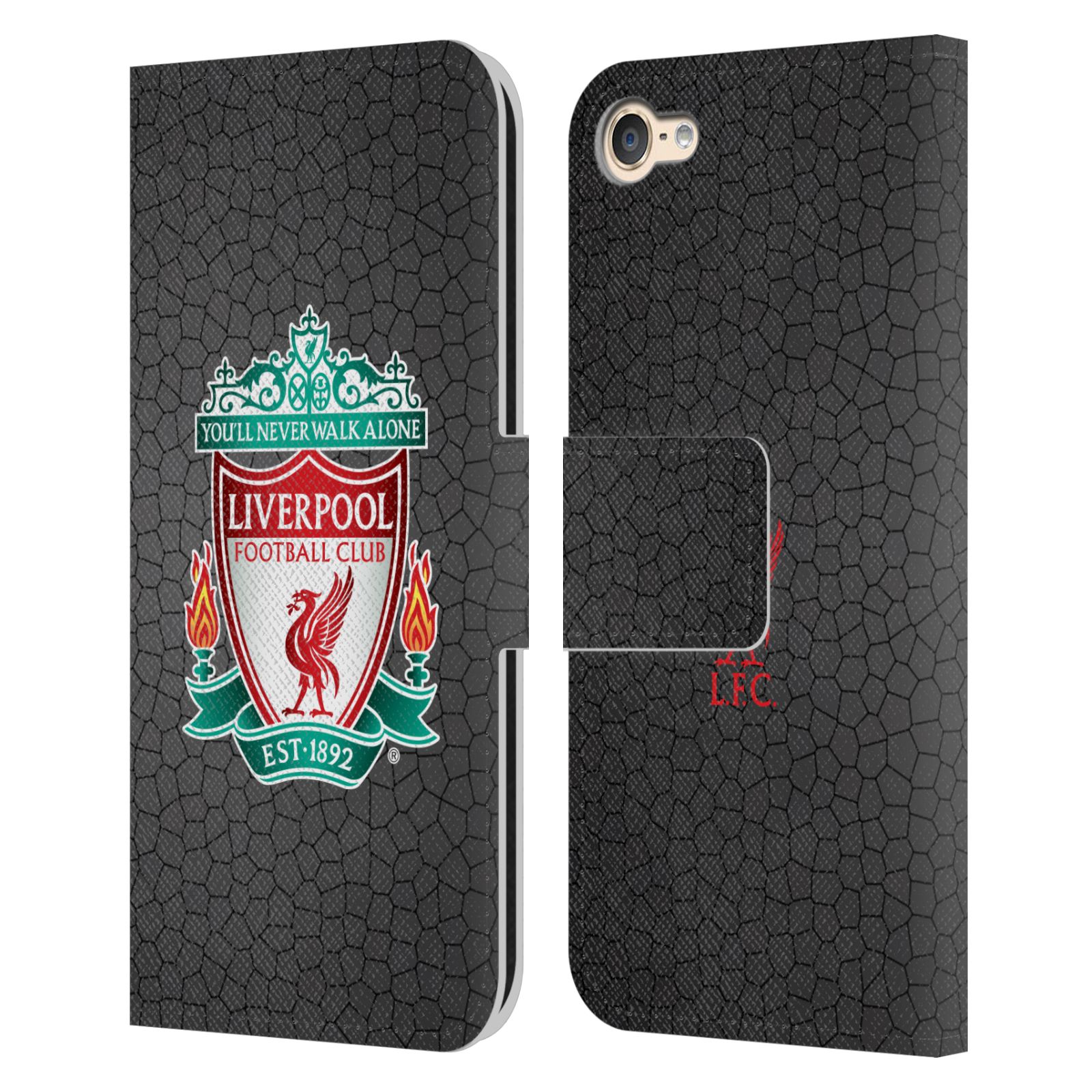 LIVERPOOL FC LFC CREST 2 PU LEATHER BOOK CASE FOR APPLE iPOD TOUCH MP3 ...