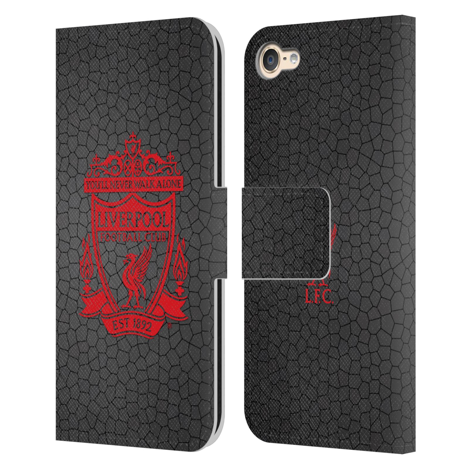 LIVERPOOL FC LFC CREST 2 PU LEATHER BOOK CASE FOR APPLE iPOD TOUCH MP3 ...