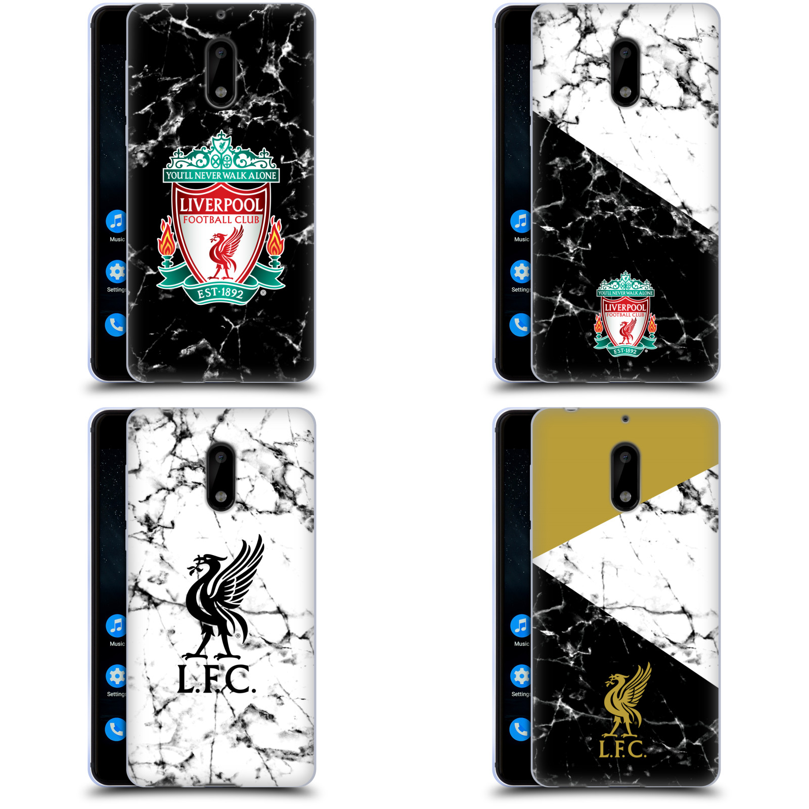 OFFICIAL LIVERPOOL FOOTBALL CLUB 2017/18 MARBLE SOFT GEL CASE FOR NOKIA ...