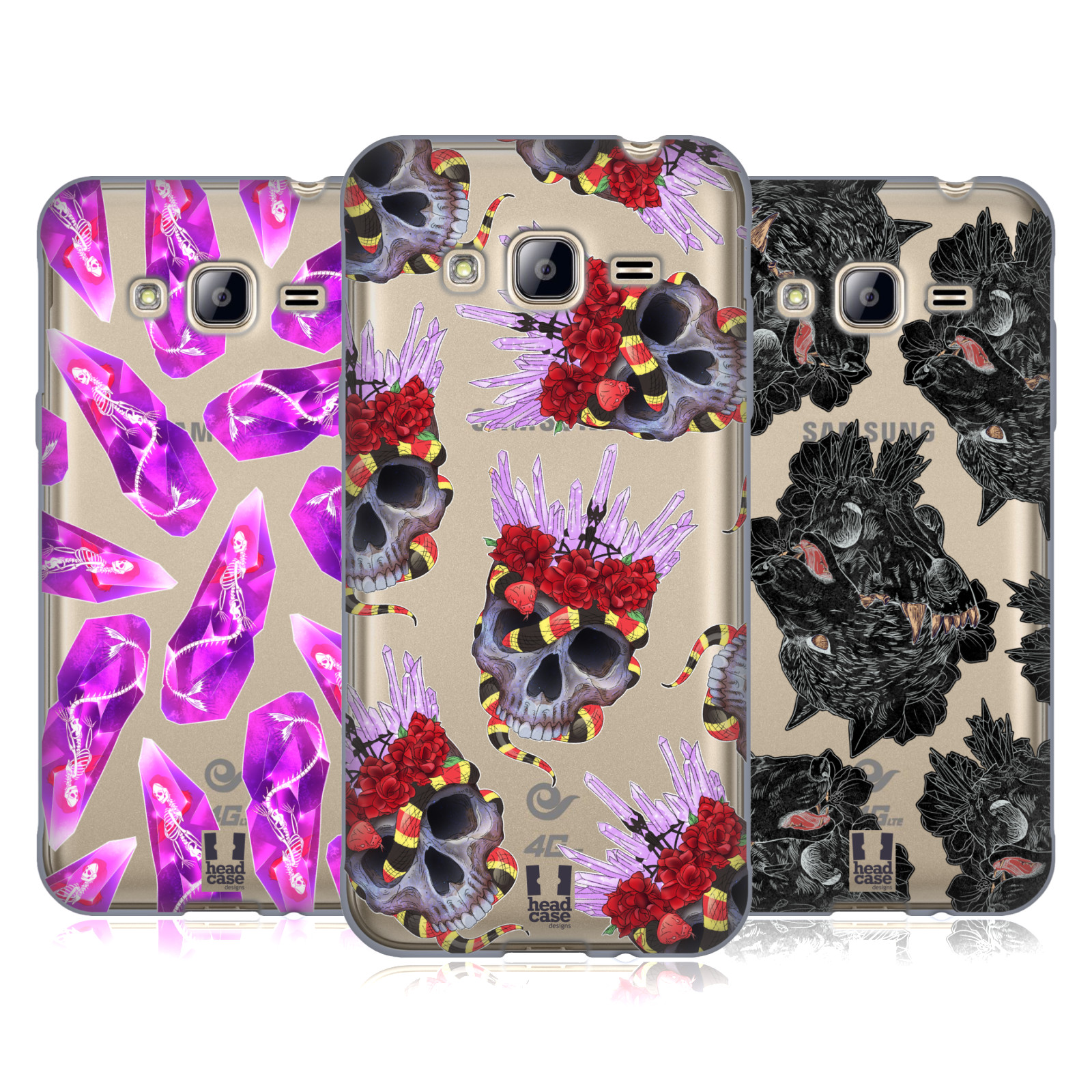 HEAD CASE DESIGNS SKULLS AND CRYSTALS SOFT GEL CASE FOR SAMSUNG PHONES ...