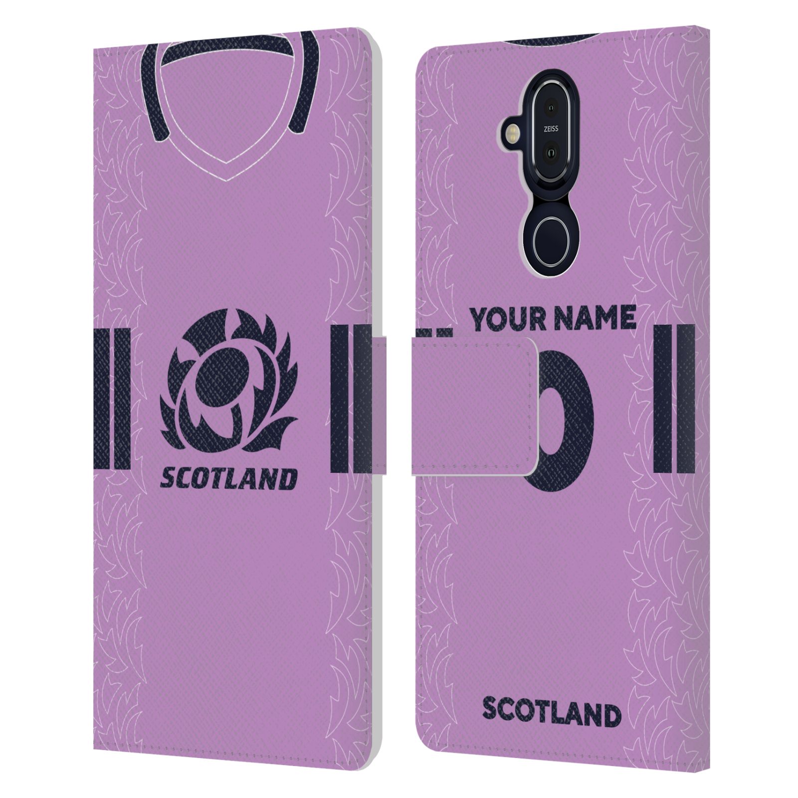PERSONALIZED SCOTLAND RUGBY 2022/23 KIT LEATHER BOOK CASE FOR NOKIA ...