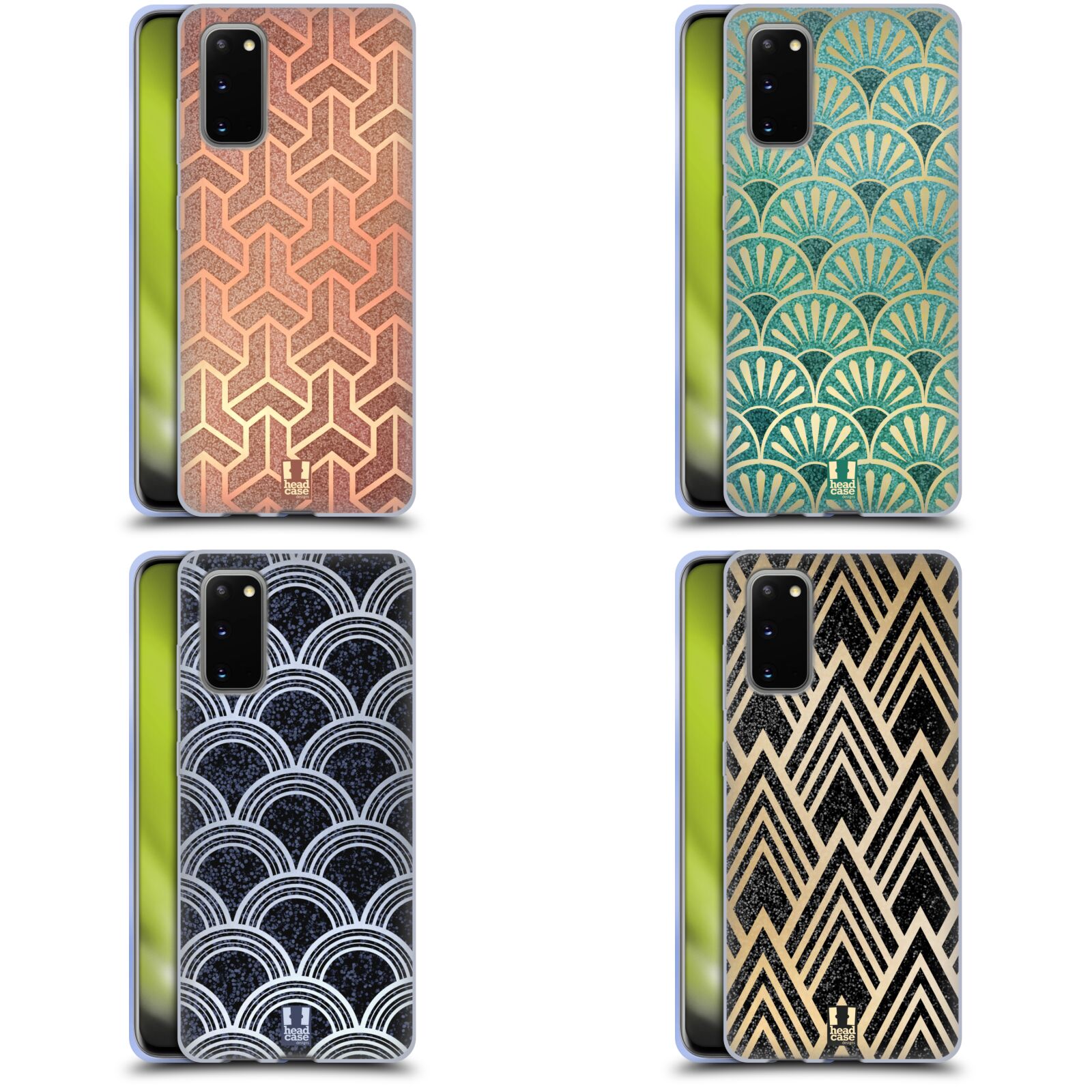 HEAD CASE TEXTURED ART DECO PATTERNS GEL CASE & WALLPAPER FOR SAMSUNG ...