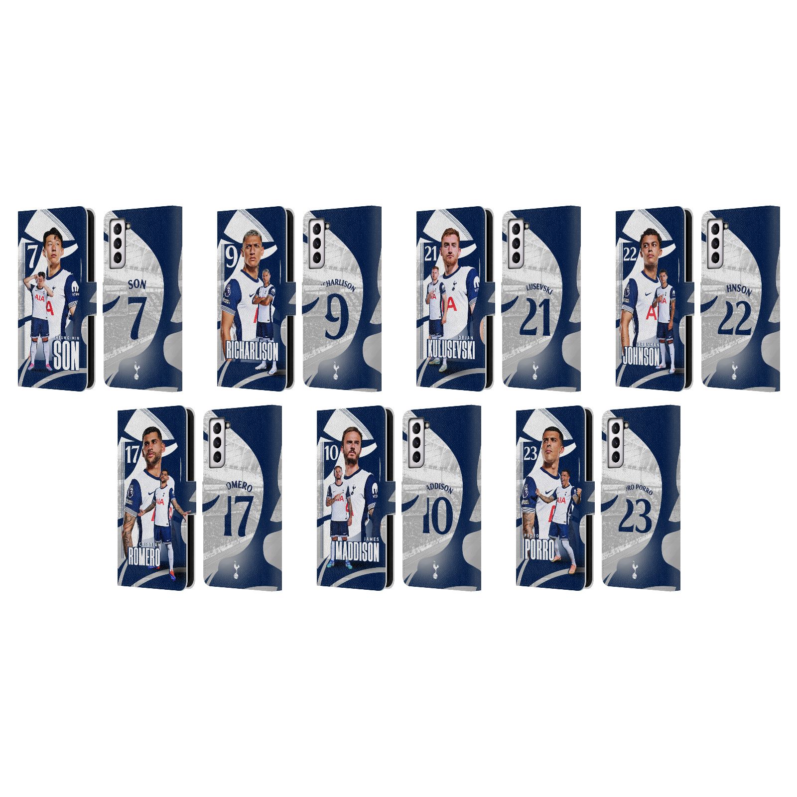 TOTTENHAM HOTSPUR F.C. 2024/25 First Team Leather Book Case For Samsung ...